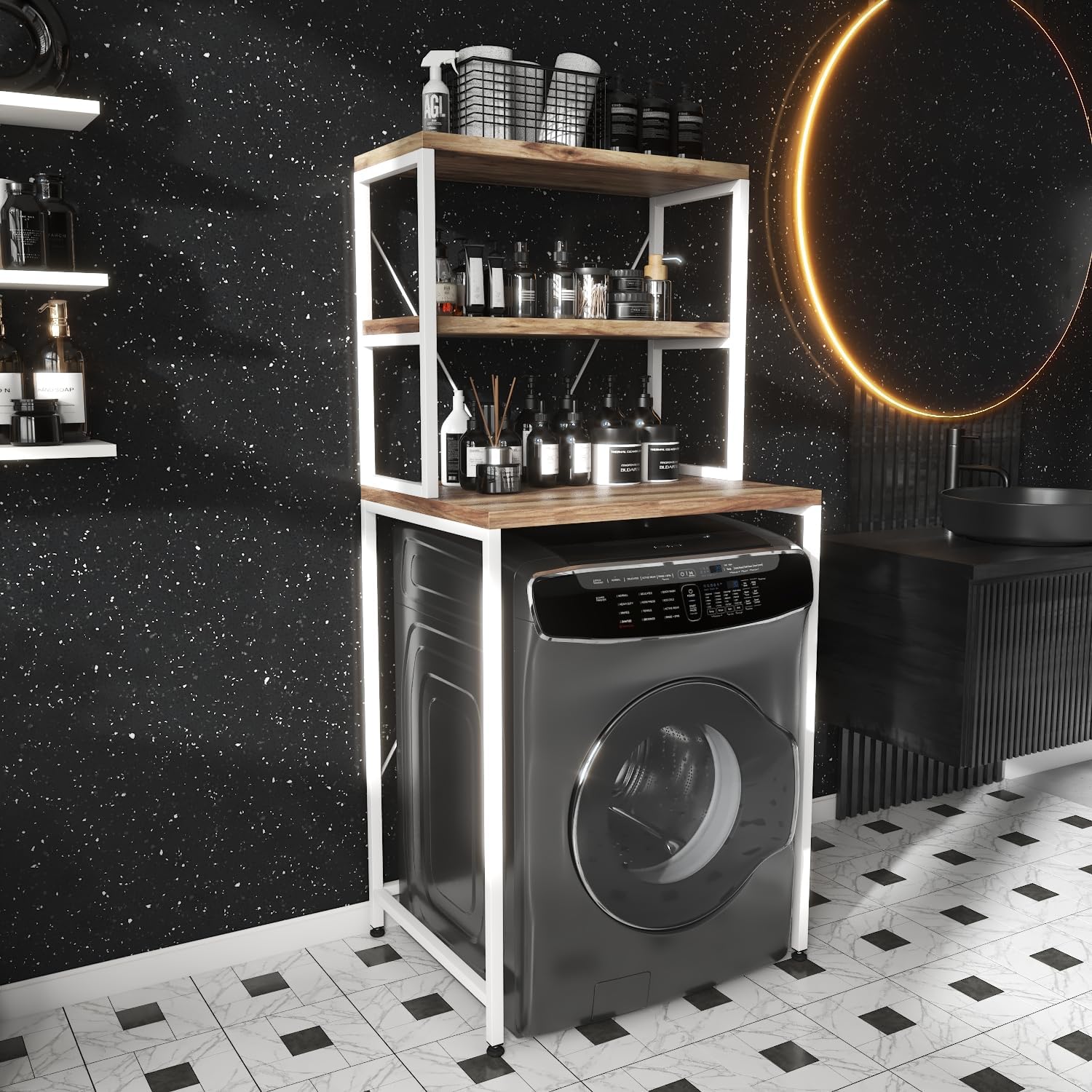 Over Washing Machine Storage