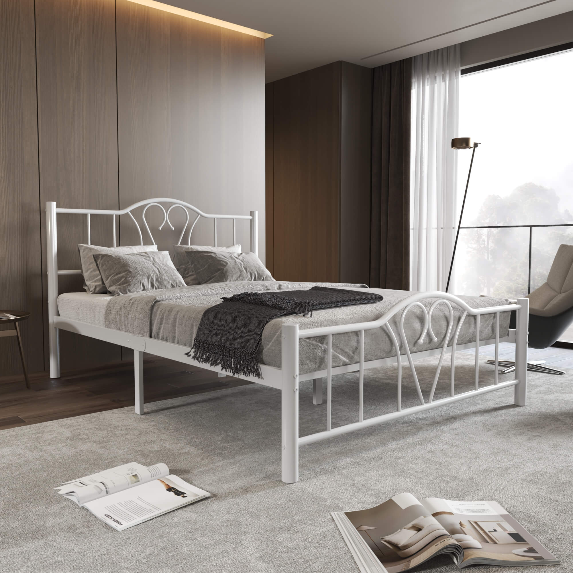 Small Double Metal Bed Frame - Avensis Furniture